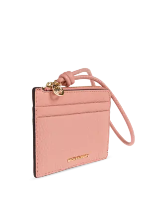 Michael Kors Leather Card Holder With Logo