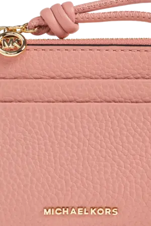 Michael Kors Leather Card Holder With Logo