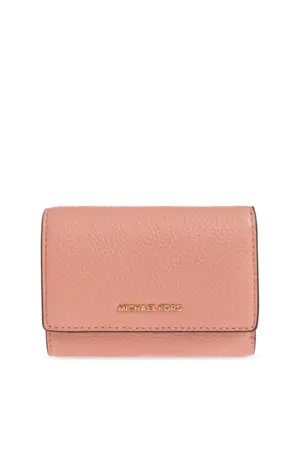 Michael Kors Leather Wallet With Logo - Pink