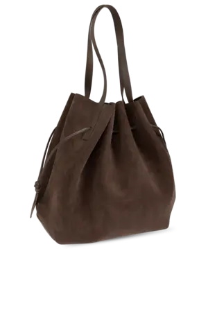 Yuzefi Scallop" Shopper Bag In Suede And Leather - Brown