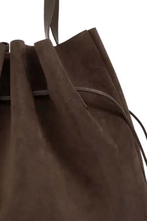 Yuzefi Scallop" Shopper Bag In Suede And Leather - Brown
