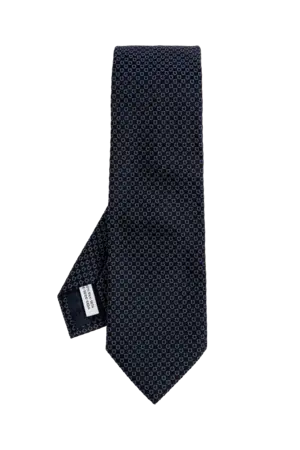 FERRAGAMO Silk Tie - Navy Blue