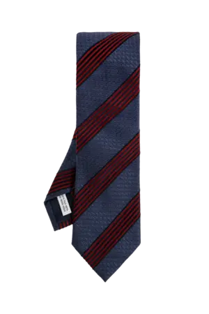 FERRAGAMO Silk Tie - Navy Blue
