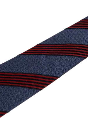 FERRAGAMO Silk Tie - Navy Blue