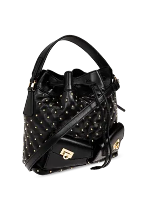 FERRAGAMO Leather Bag `drawstring
