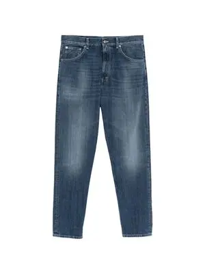 DONDUP Five Pocket Jeans With Button Fastening - Navy