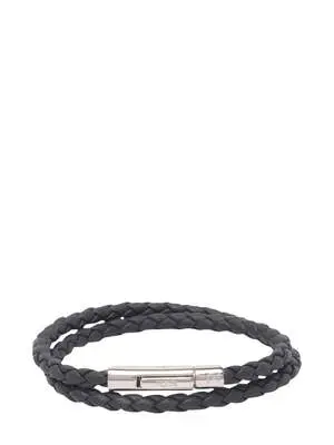 TOD`S Tod's Leather Band With Engraved Logo - Navy