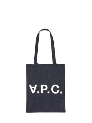 A.p.c. A.P.C. Classic Cotton Mini Tote Bag Navy