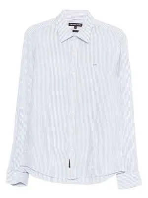 Michael Kors Linen Button-up Shirt For - Light Blue