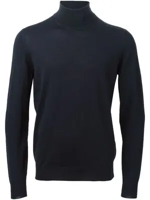 DRUMOHR 140's Wool Knit Sweater - Navy