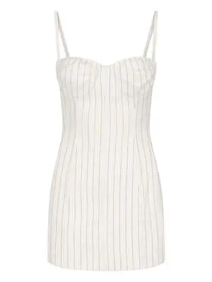 DONDUP Virgin Wool Blend Dress With Stretch - White