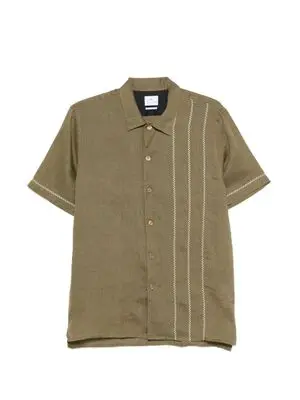 Paul Smith Stylish Linen Shirt For - Green