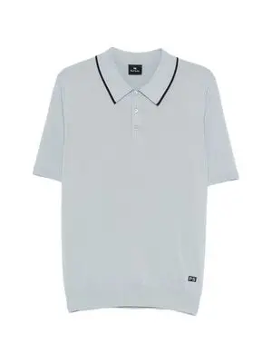 Paul Smith Short Sleeve Button-up With Trim Detail - Light Blue