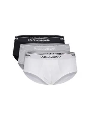 Dolce & Gabbana Stretch Cotton Briefs 3-pack - Multicolor