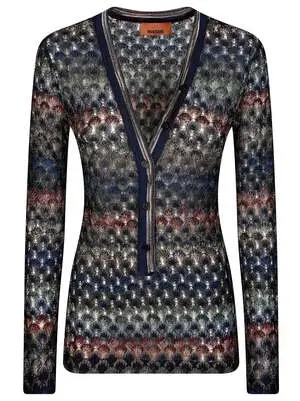 Missoni V-neck Knit Sweater - Multicolor