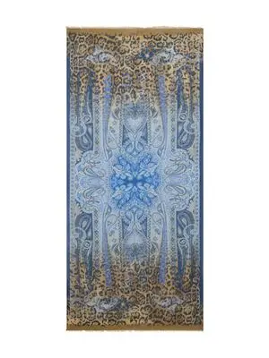 Etro Fringed Animal Print Scarf - Multicolor