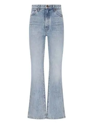 Khaite Denim Jeans With Stretch Waistband - Blue