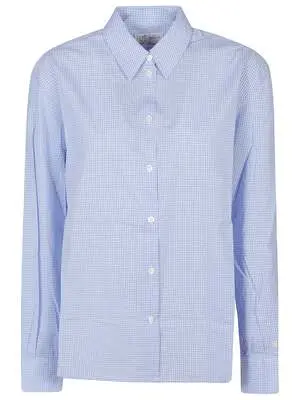 MC2 SAINT BARTH Gingham Cotton Shirt - Light Blue