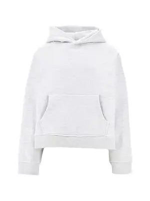 ENTIRE STUDIOS Cotton Drawstring Hood Pouch Handbag With Ribbed Cuffs - Grey