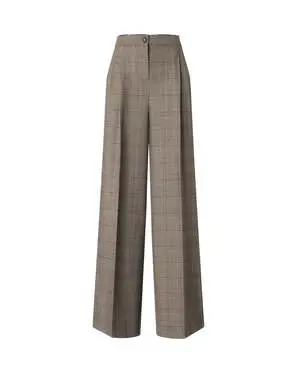 Pinko High-waist Wide-leg Plaid Trousers