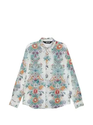 Just Cavalli Sleek Casual Button-up Shirt For - Navy