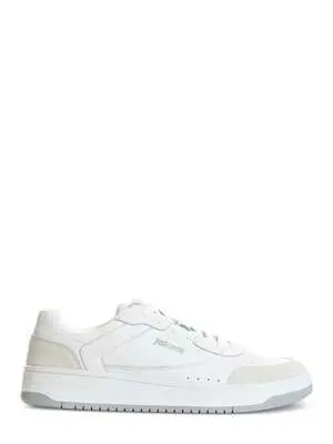 Just Cavalli Leather And Pu Sneakers - White