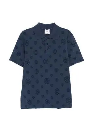 Casablanca Textured Pique Polo Mini Fit - Navy