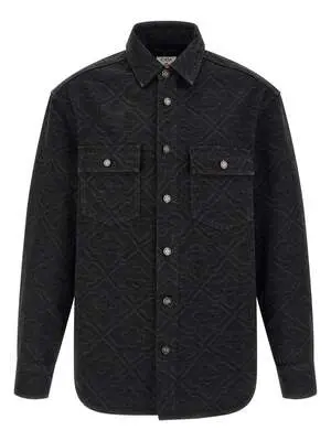 Casablanca Laser Long-sleeve Denim Shirt - Black