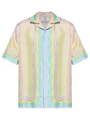 Casablanca Short-sleeve Silk Twill Camp Shirt - Multicolor