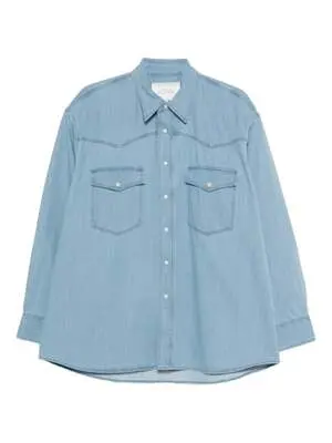 Studio Nicholson Classic Worn Wash Shirt - Navy