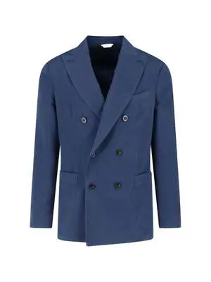 Boglioli Cotton-silk Jacket For - Blue