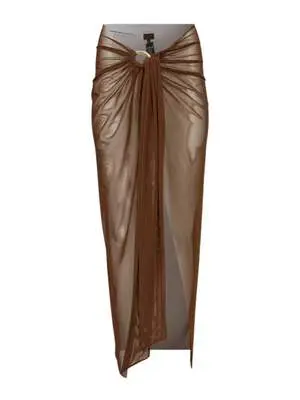 FISICO Draped Mini Dress With Ring Detail - Green