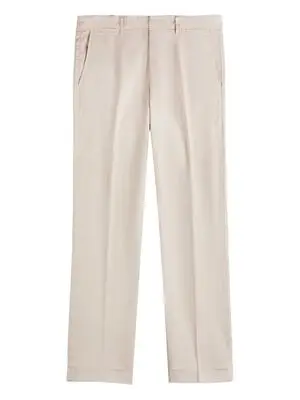 FAY Rolled-hem Button-fastening Shorts With Welt Pockets - Ivory