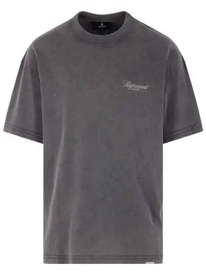 REPRESENT Logo Print Cotton T-shirt Short Sleeves, Round Neck