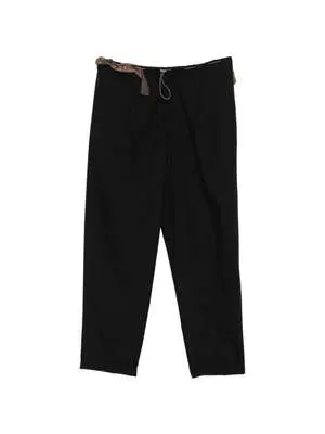 MAGLIANO Cotton Paisley Print Drawstring Trousers With Belt Loops - Black