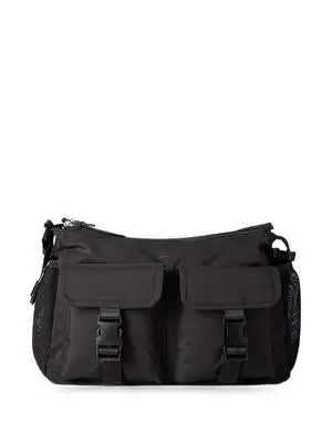 A.p.c. Nylon Utility Crossbody Bag With Zip Closure And Clip-detail Pockets - Nero
