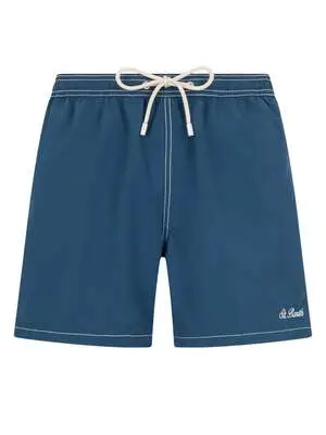 MC2 SAINT BARTH Drawstring Swim Trunks With Contrast Stitching And Embroidered Logo