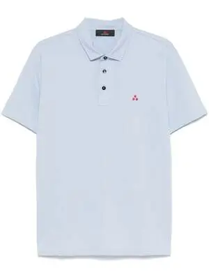 Peuterey Mini Logo Button Closure Short Sleeve Polo For