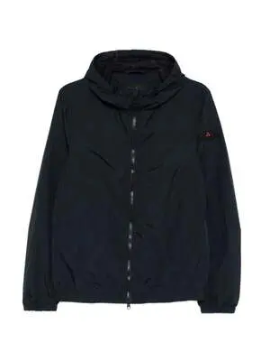 Peuterey Hooded Zip-up Logo Jacket - Navy