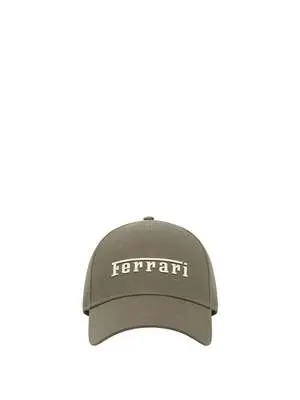 FERRARI Baseball Cap With Logo - Kaki