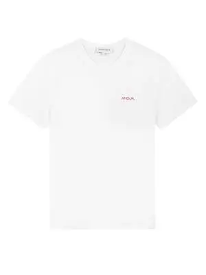Maison Labiche Organic Cotton Mini Heart Tee - White