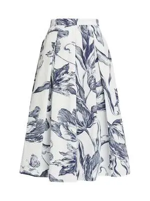 ERDEM ERDEM Floral Print Pleated Mini Skirt