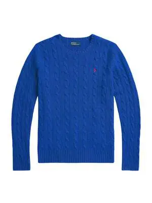 Ralph Lauren RALPH LAUREN Crew Neck Cable Knit Sweater Navy