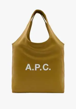 A.p.c. Two-handle Tote Bag With Front Logo Print - Verde