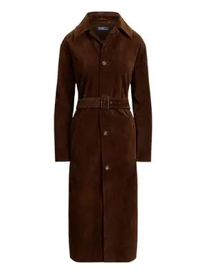 Ralph Lauren Belted Leather Trench Coat - Brown