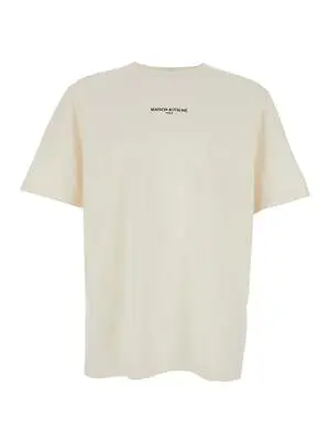 Maison Kitsuné Regular Fit Mini Graphic Tee - Beige