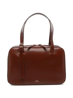 A.p.c. Mini Leather Crossbody Bag - Brown