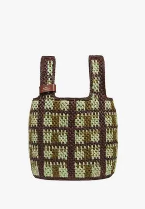 A.p.c. Woven Bucket Bag With Embossed Logo Detail - Multicolor