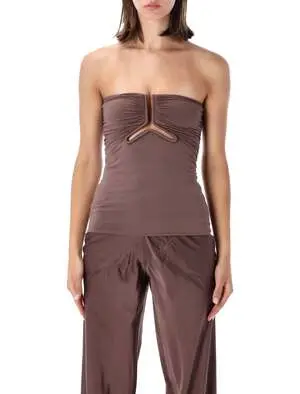 Rick Owens Draped Strapless Top - Grape