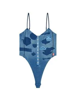 DIESEL® Slim Fit Spaghetti Strap Top With Snap Front - Blu